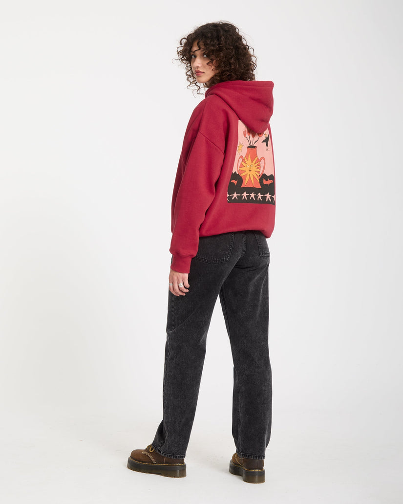 Moove On Hoodie - Deep Red - Women - Volcom EU – Volcom France