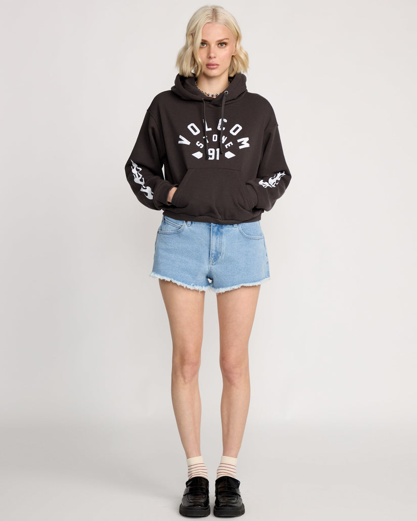 1991 Mini Hoodie - Vintage Black - Women - Volcom EU – Volcom France